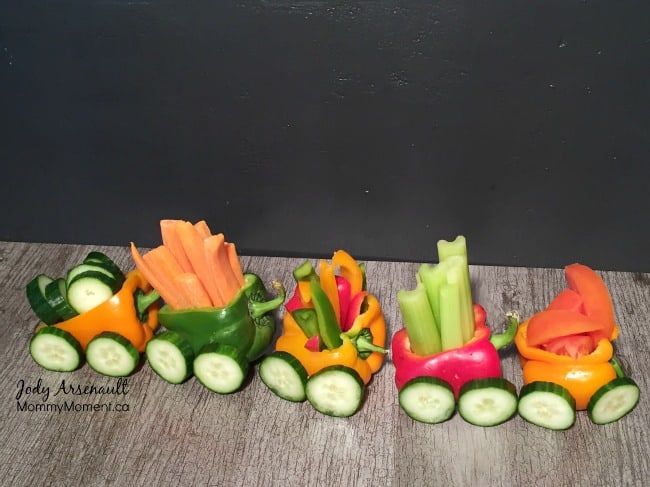 EASY Veggie Train Snack for Kids - Mommy Moment